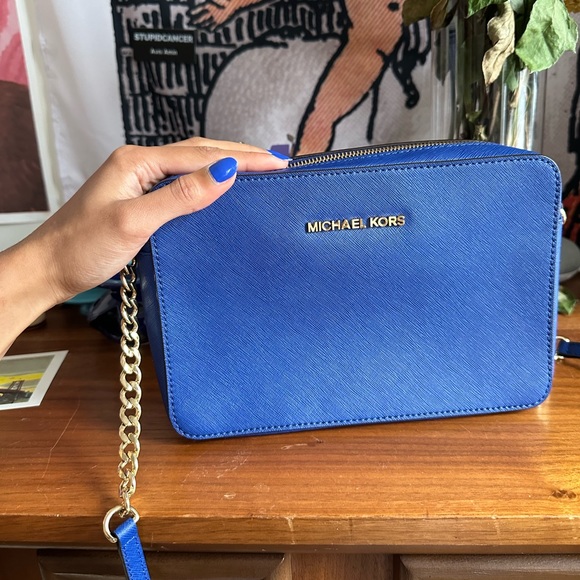 MICHAEL Michael Kors | Bags | Michael Kors Royal Blue Crossbody Bag ...